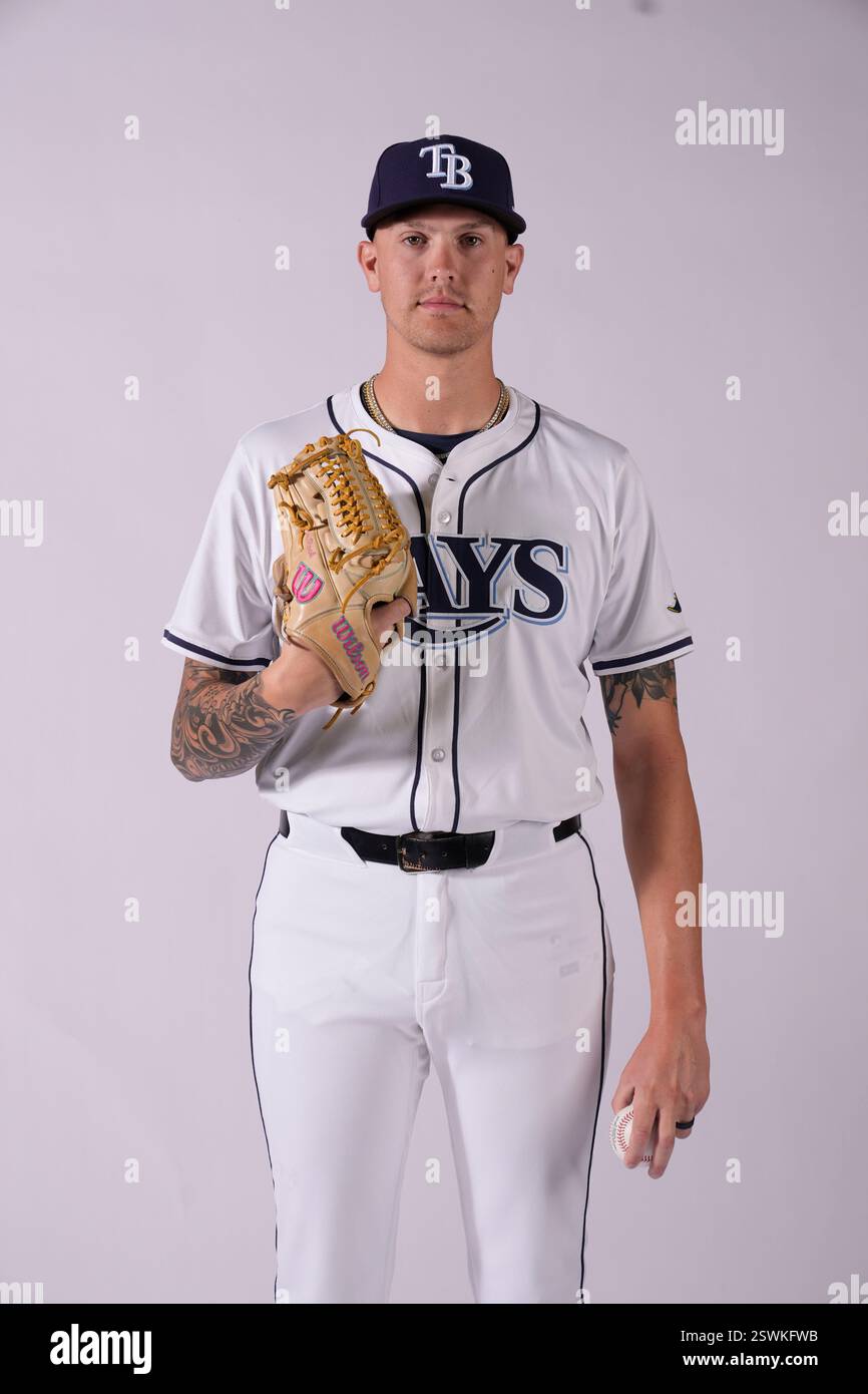 Tampa Bay Rays pitcher Joe Rock poses for a portrait during photo day ...