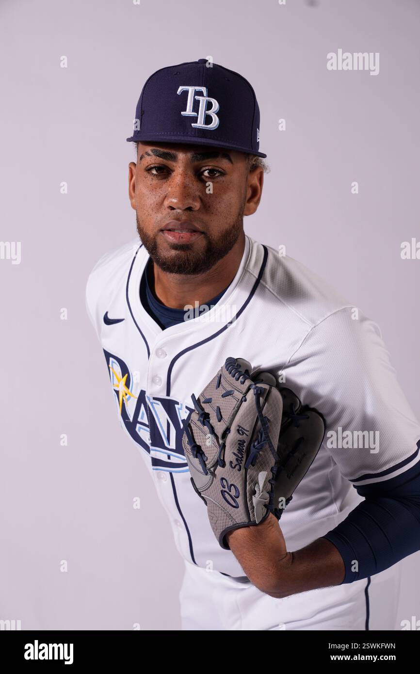 Tampa Bay Rays pitcher Yoniel Curet poses for a portrait during photo ...