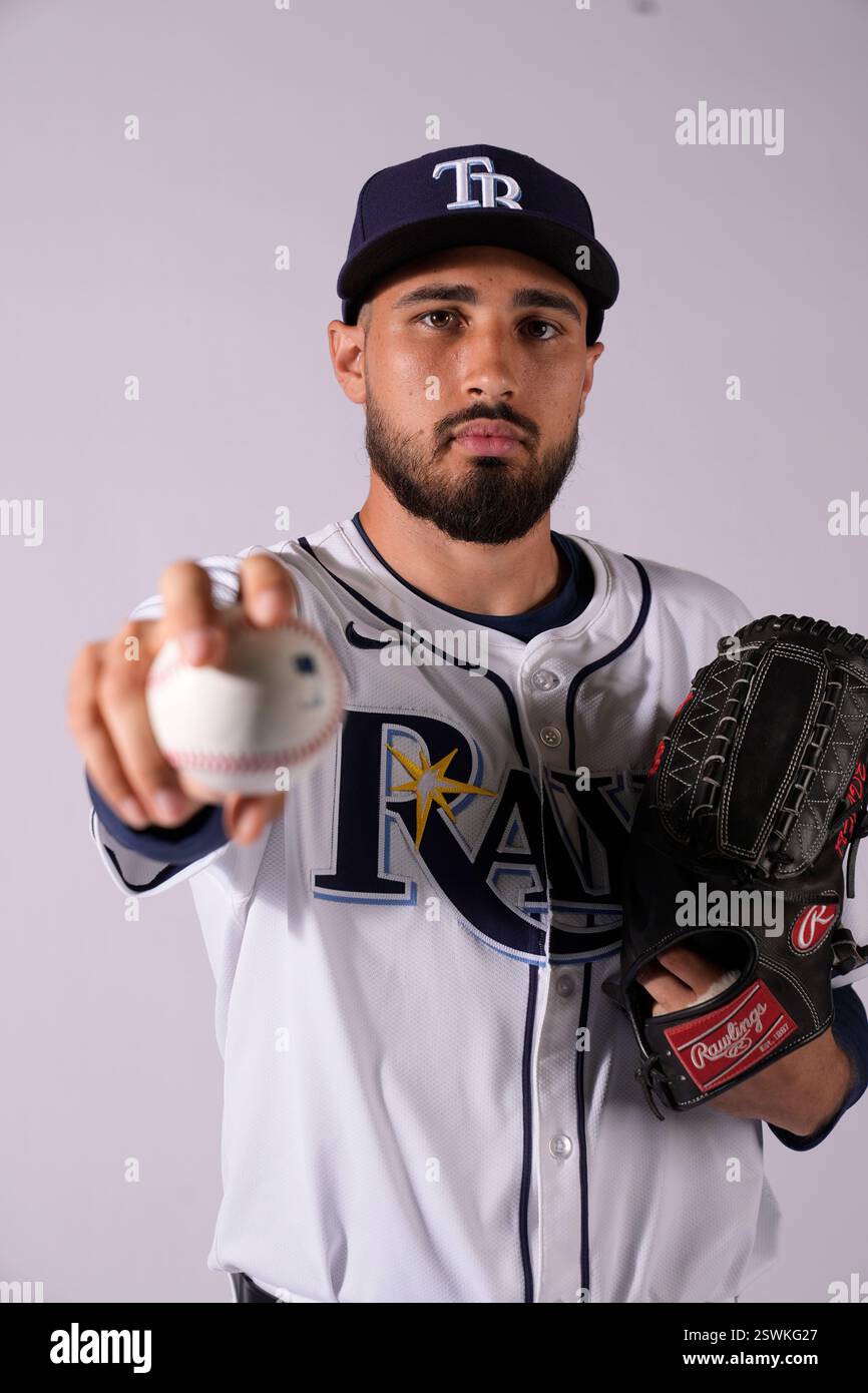 Tampa Bay Rays pitcher Alex Faedo poses for a portrait during photo day ...