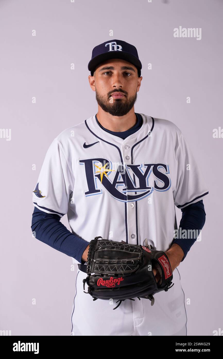 Tampa Bay Rays pitcher Alex Faedo poses for a portrait during photo day ...