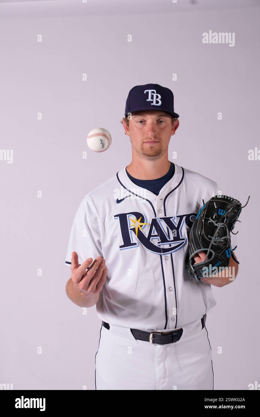 Tampa Bay Rays pitcher Cole Wilcox poses for a portrait during photo ...