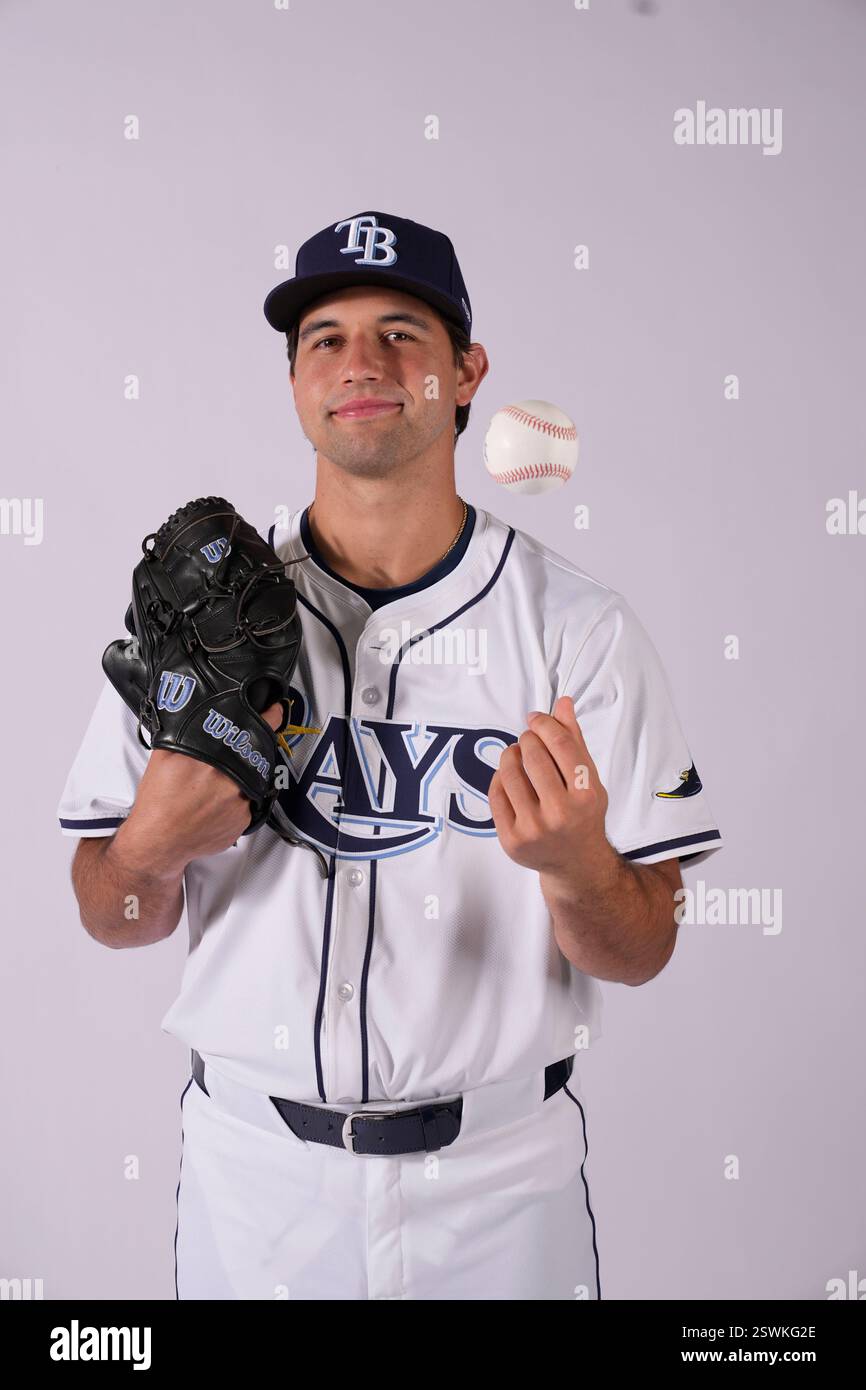 Tampa Bay Rays pitcher Ian Seymour poses for a portrait during photo ...
