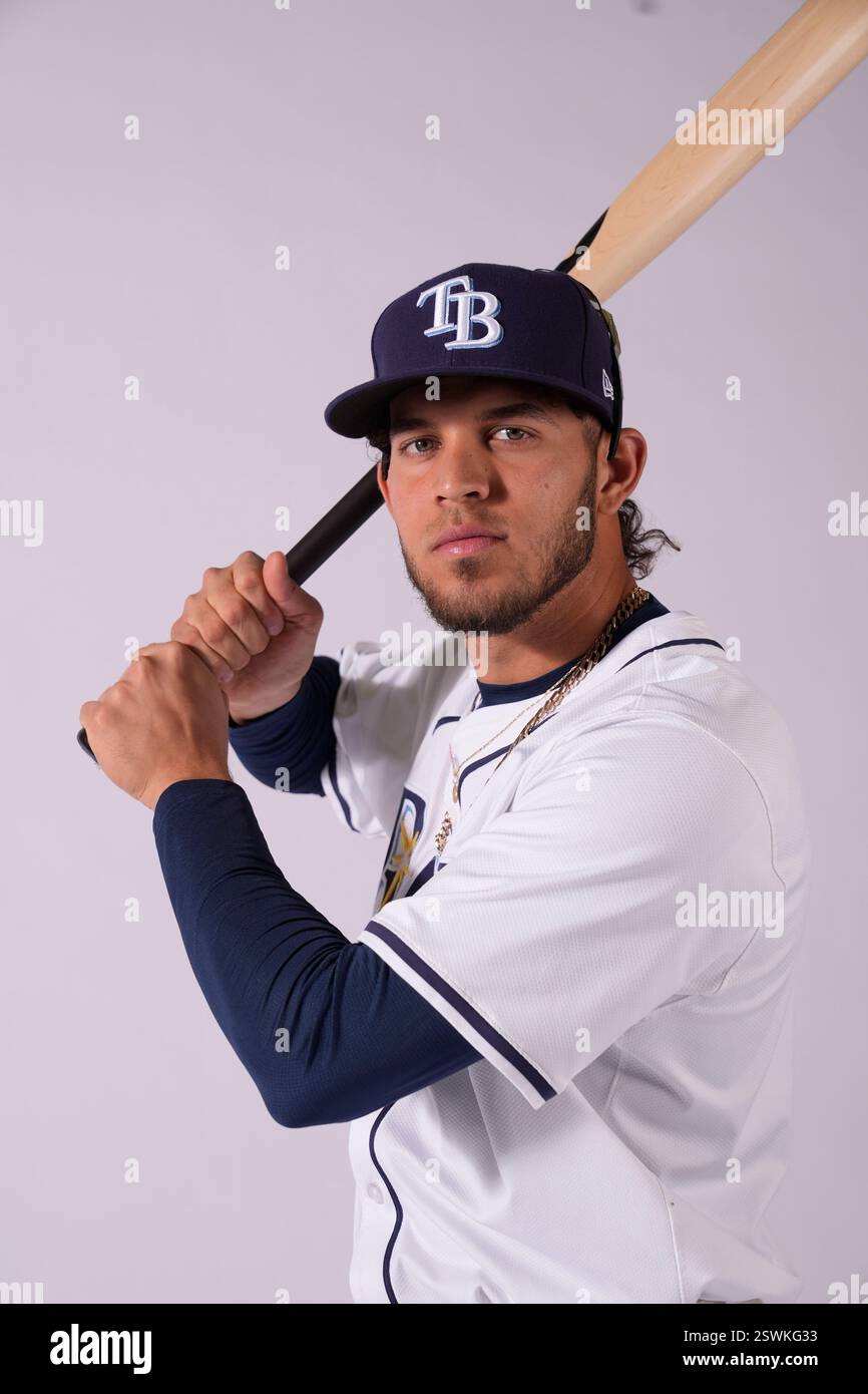 Tampa Bay Rays infielder Gregory Barrios poses for a portrait during ...