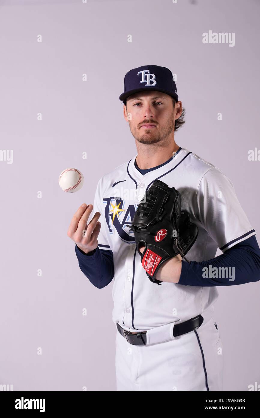 Tampa Bay Rays pitcher Mason Englert poses for a portrait during photo ...