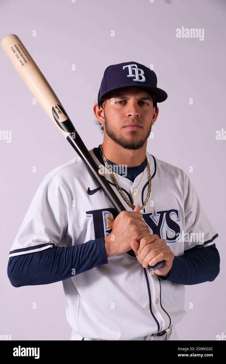 Tampa Bay Rays infielder Gregory Barrios poses for a portrait during ...