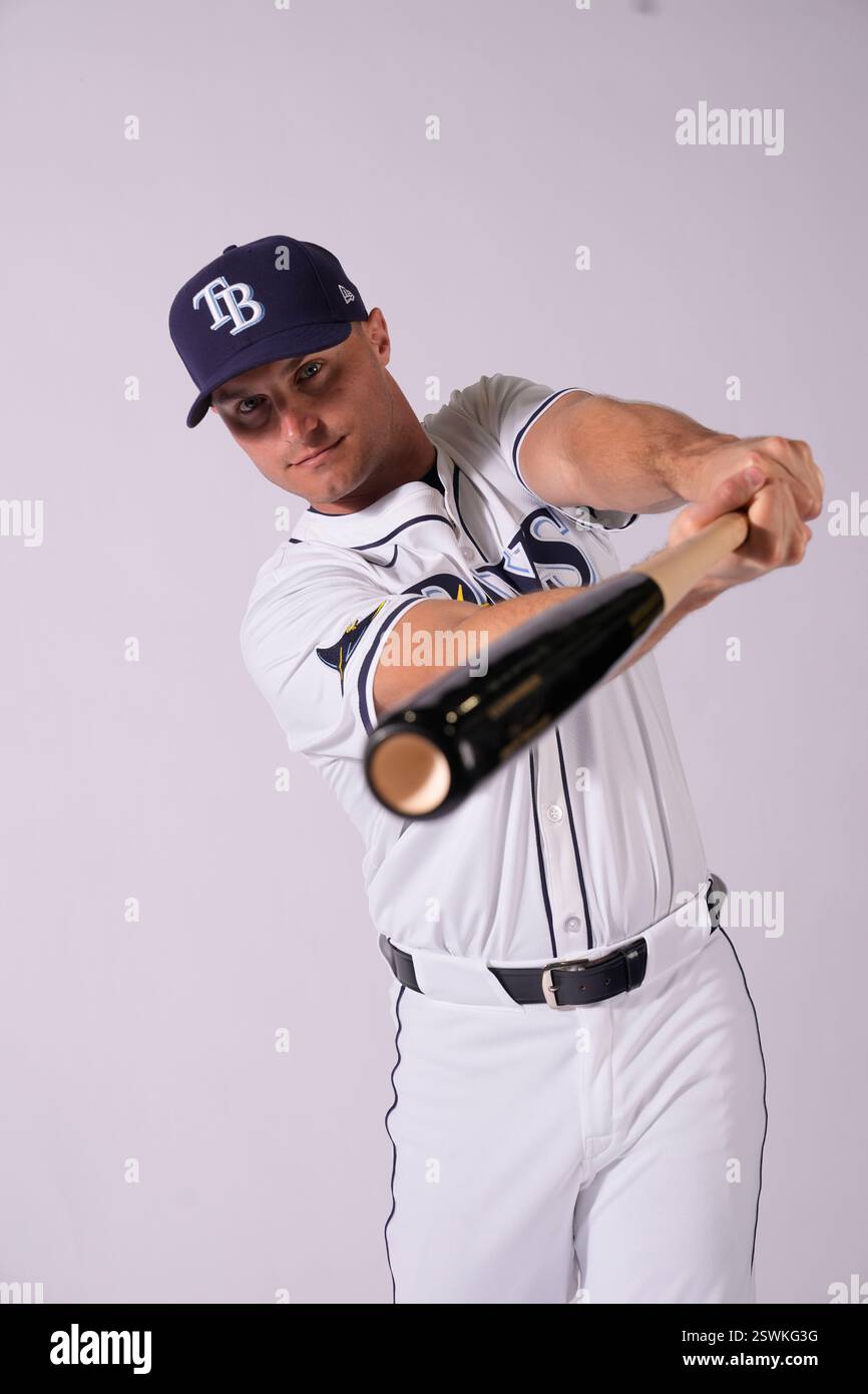 Tampa Bay Rays outfielder Jake Mangum poses for a portrait during photo ...