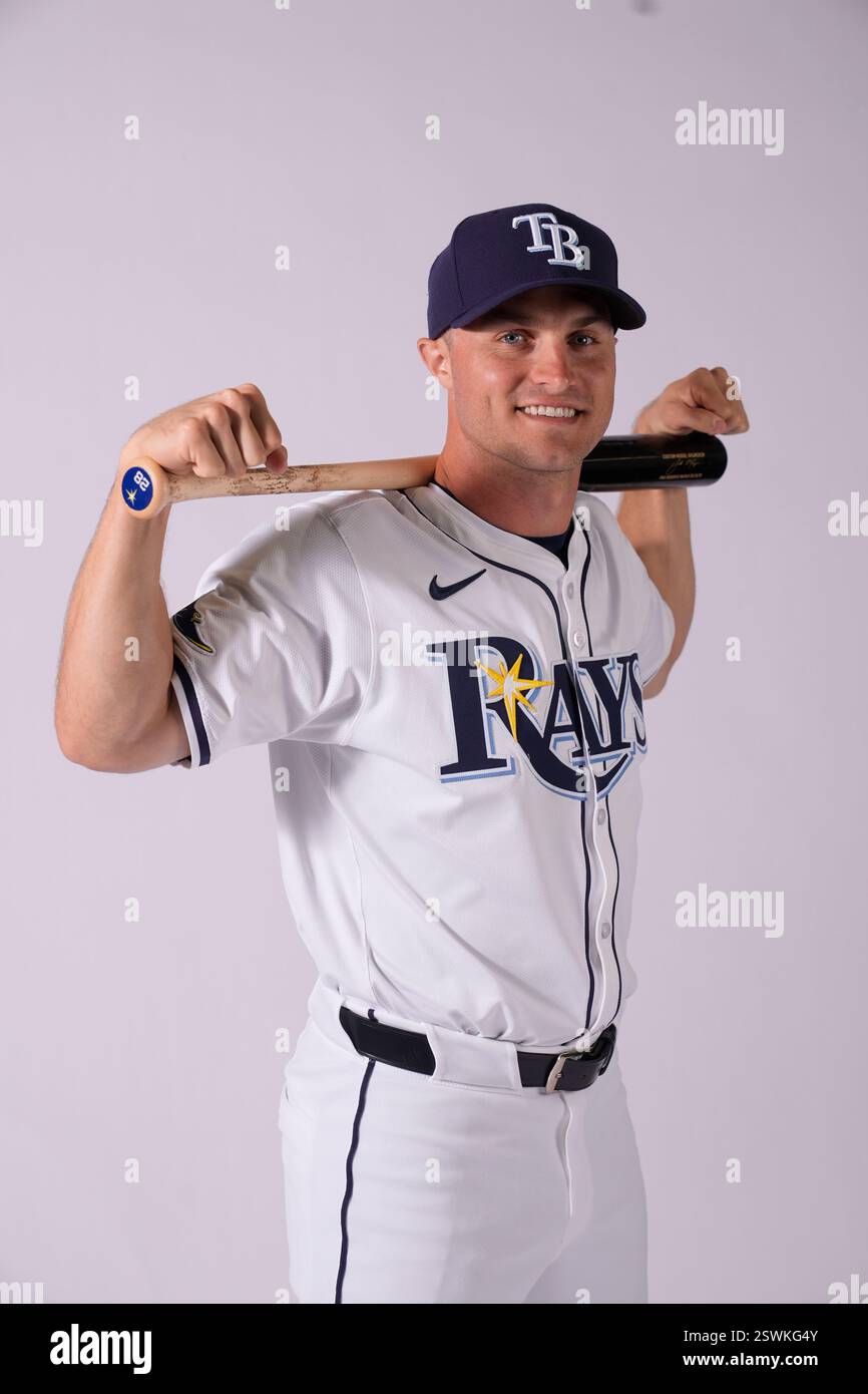 Tampa Bay Rays outfielder Jake Mangum poses for a portrait during photo ...