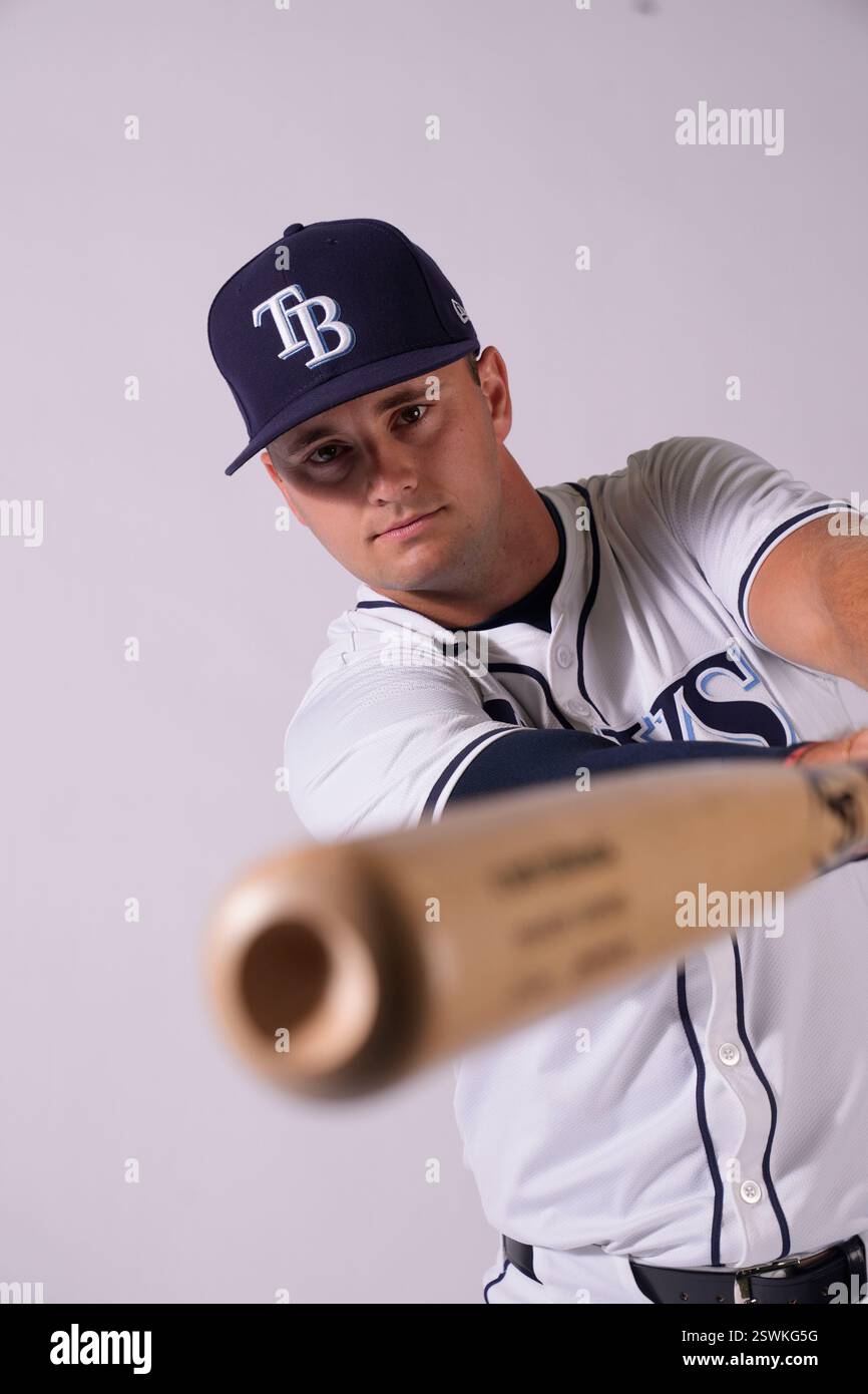 Tampa Bay Rays infielder Tanner Murray poses for a portrait during ...