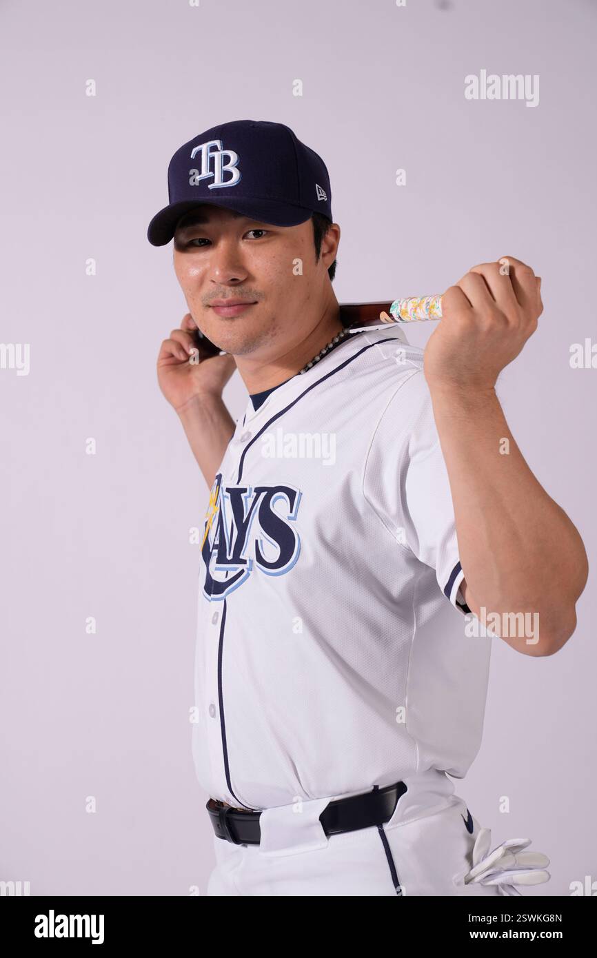Tampa Bay Rays shortstop Ha-Seong Kim poses for a portrait during photo ...