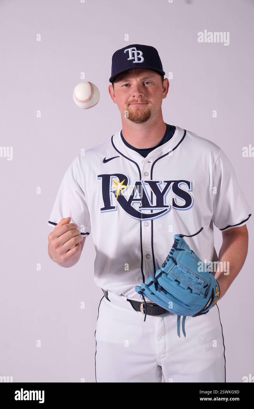 Tampa Bay Rays pitcher Michael Flynn poses for a portrait during photo ...