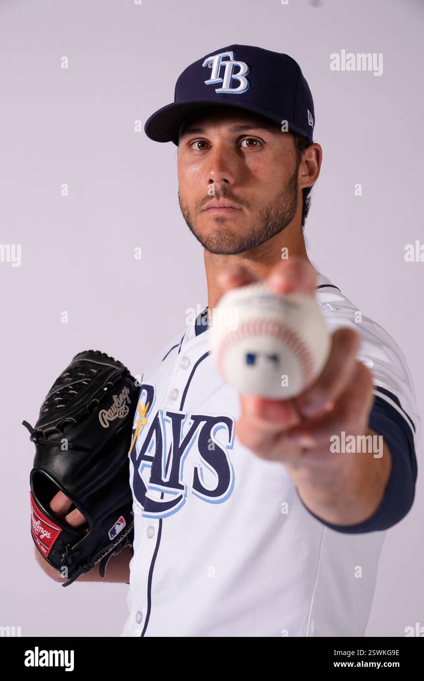 Tampa Bay Rays pitcher Jake Brentz poses for a portrait during photo ...