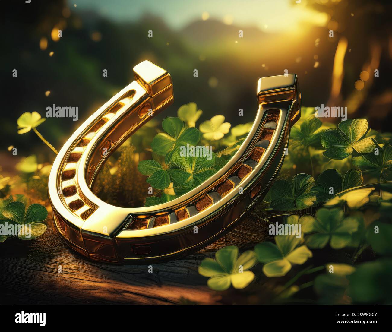 Golden emerald green irish forest hi-res stock photography and images ...