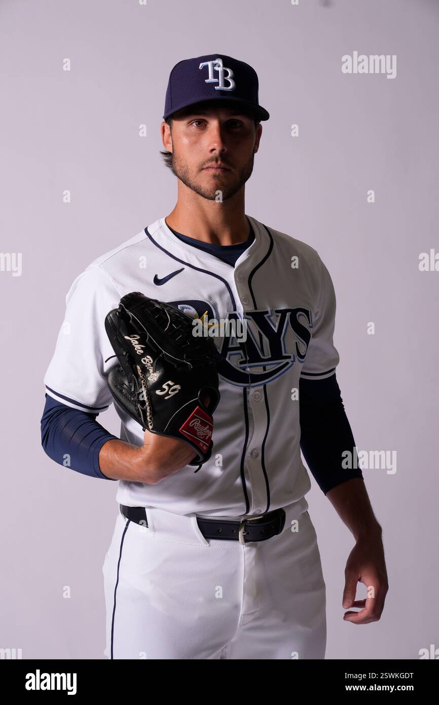 Tampa Bay Rays pitcher Jake Brentz poses for a portrait during photo ...