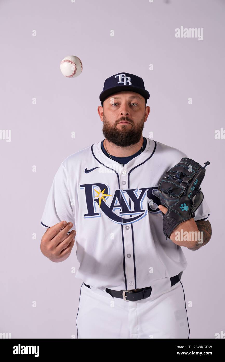 Tampa Bay Rays pitcher Joey Krehbiel poses for a portrait during photo ...
