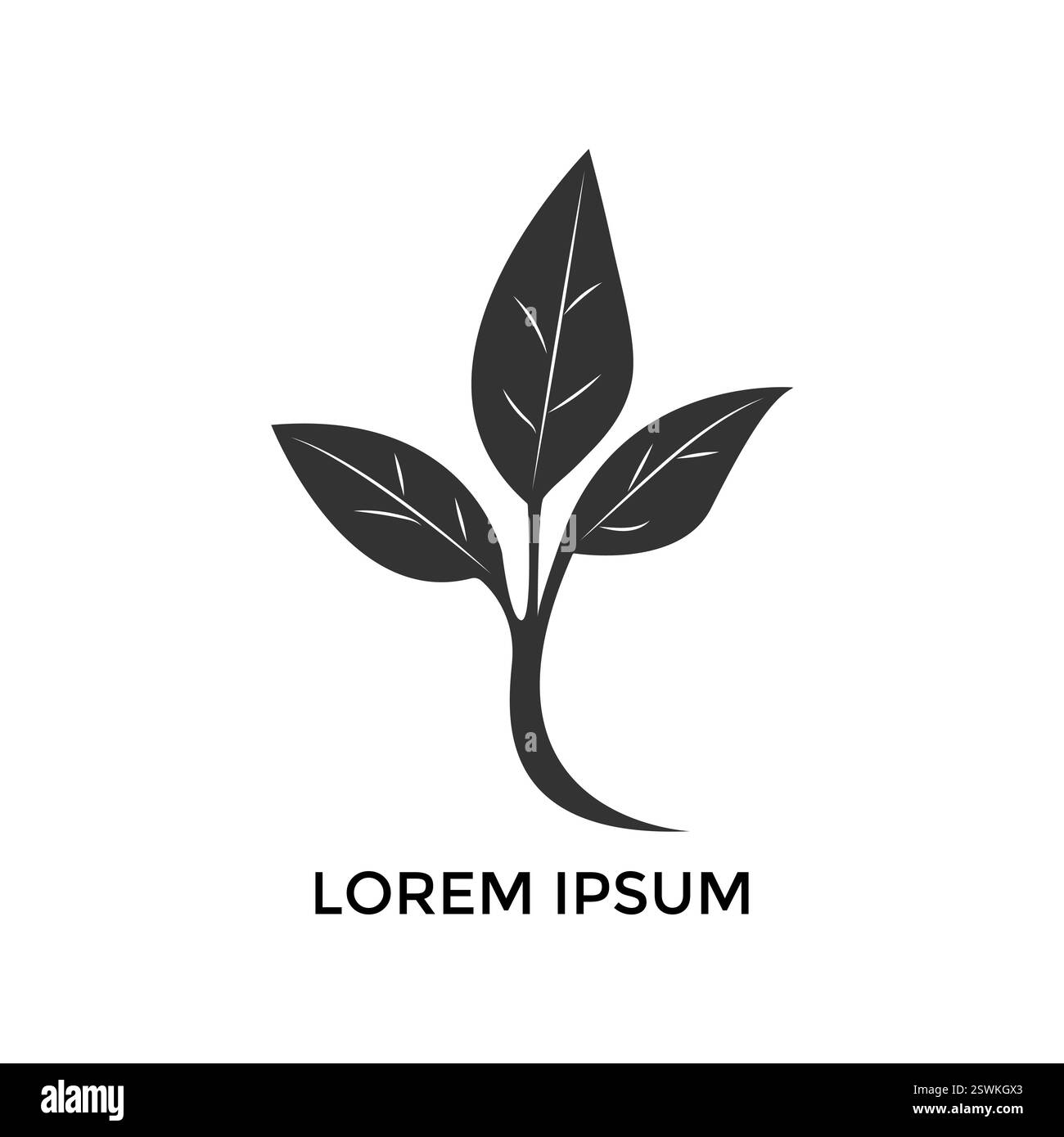 Sprout Logo Isolated White background Stock Vector Image & Art - Alamy