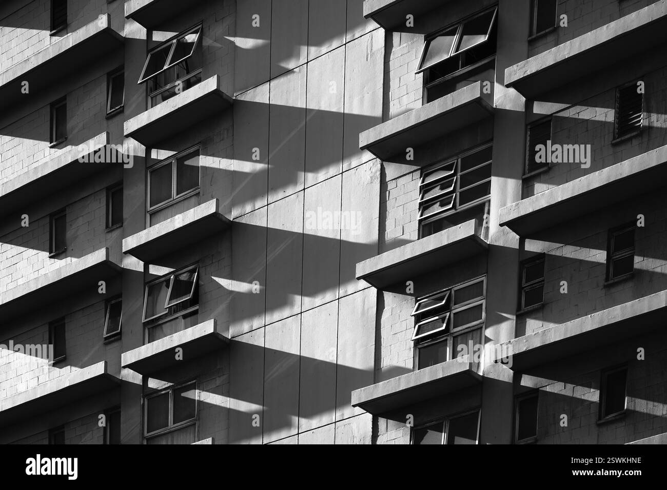 High contrast fine art abstraction of light and shadows creating argyle ...