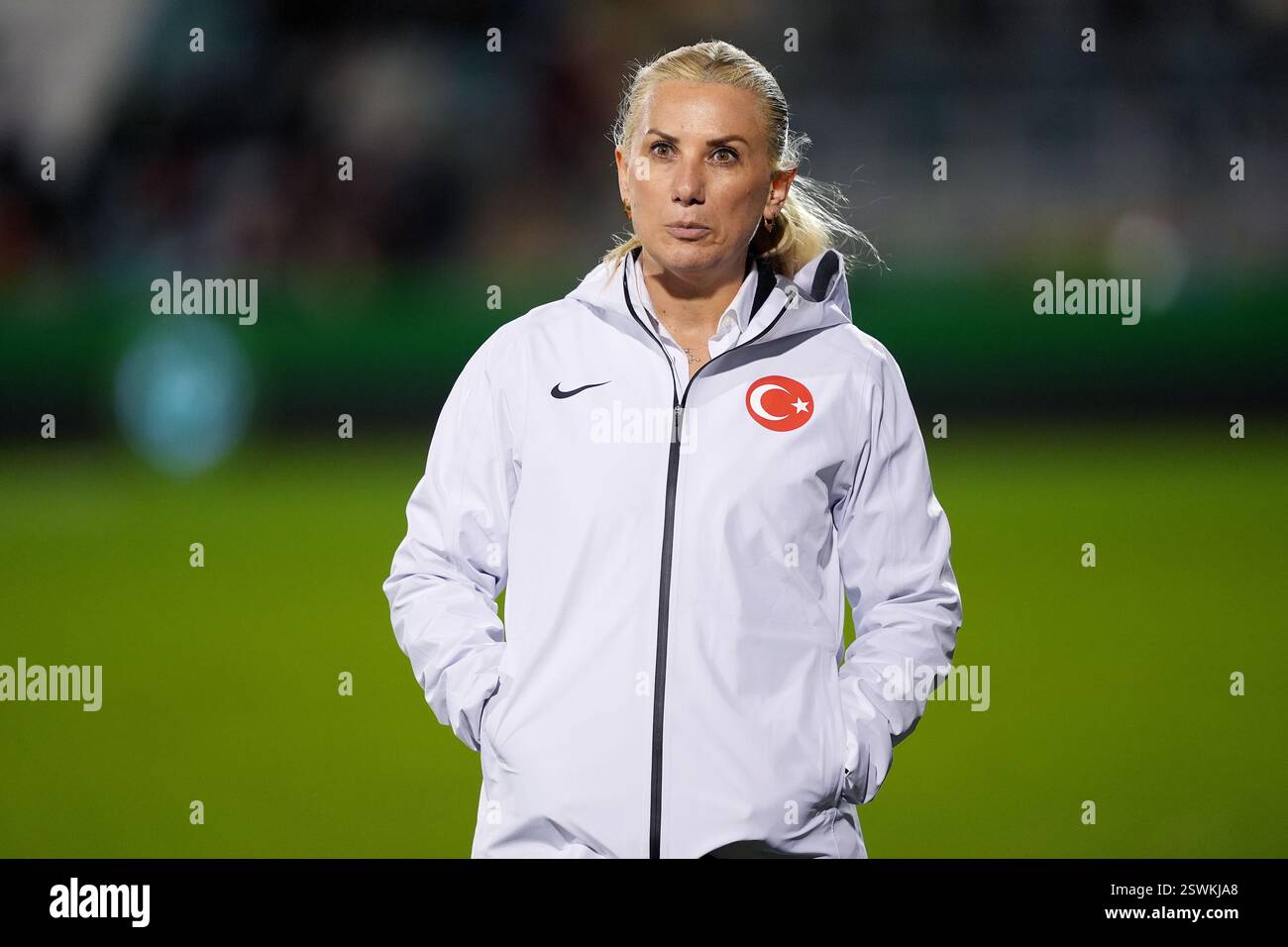 Turkey head coach Necla Gungor ahead of the UEFA Women's Nations League, League B, Group B2 ...