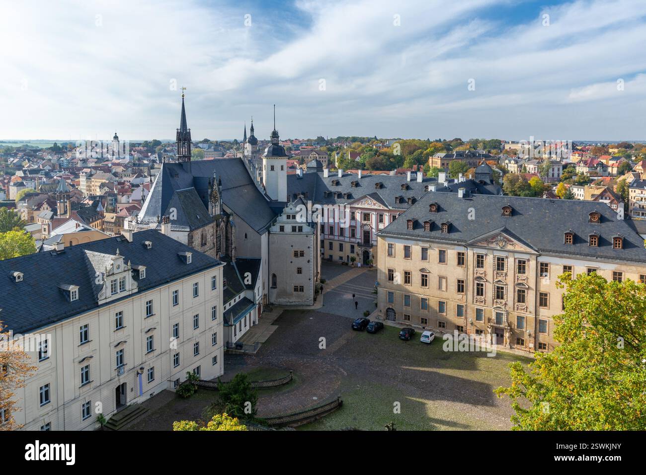 Aerial view of the Altenburg Castle, Saxony, Germany Stock Photo - Alamy