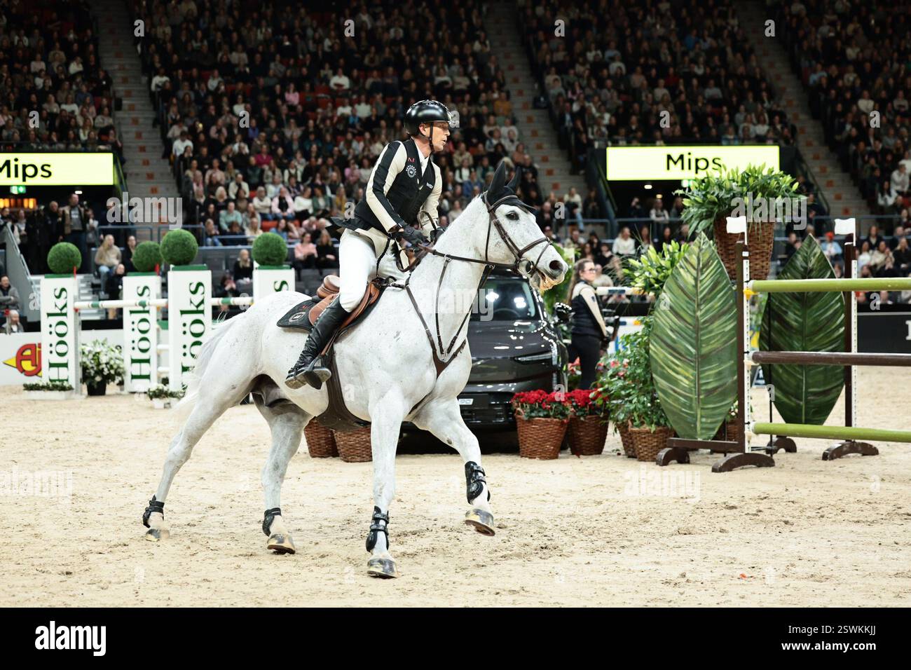 Peder Fredricson of Sweden with Catch me Not S during the Prize of MIPS ...