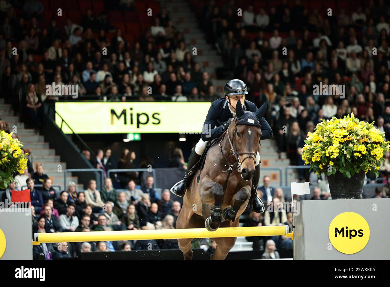 Max Kühner of Austria with Eic Up Too Jacco Blue during the Prize of ...