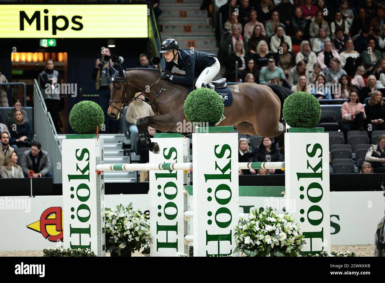 Max Kühner of Austria with Eic Up Too Jacco Blue during the Prize of ...