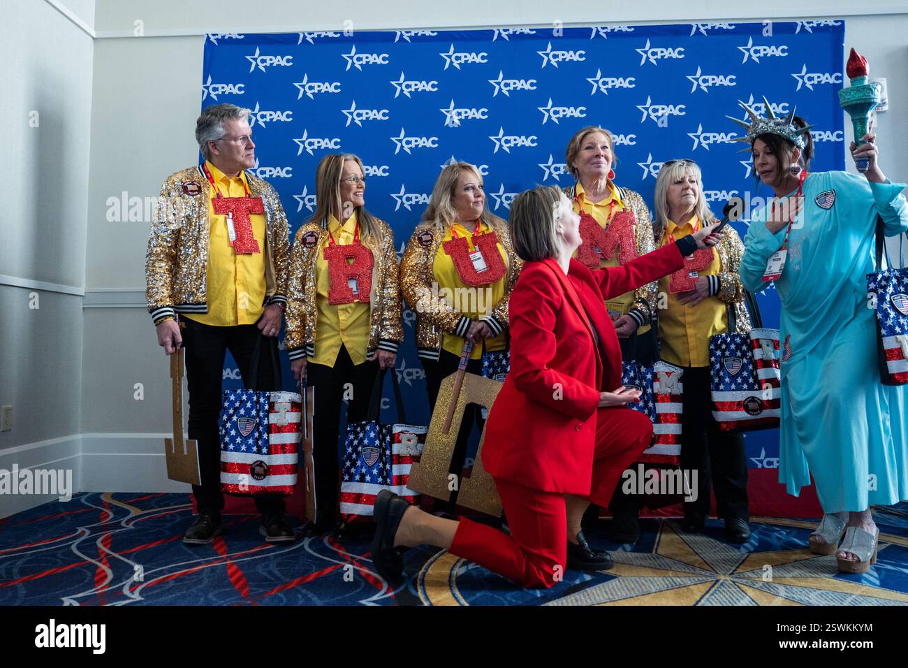 Attendees are interviewed at the 2025 Conservative Political Action ...