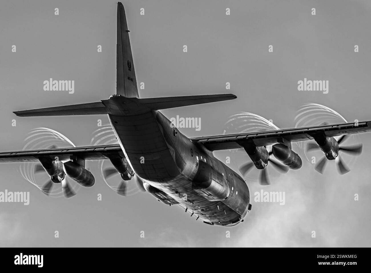 Monochrome Photo Of Royal Australian Air Force C-130J Hercules ...