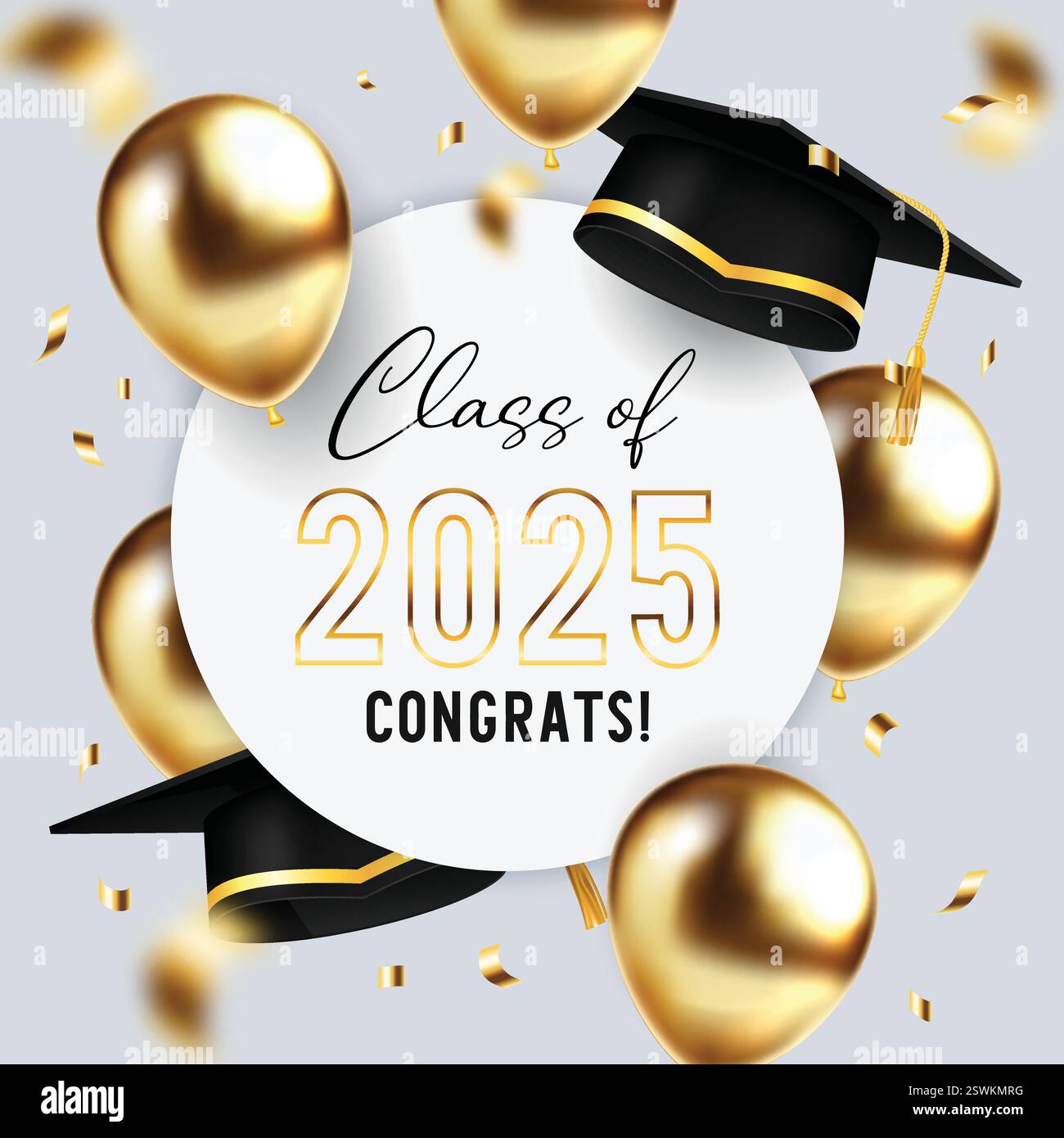Graduation celebration with caps, balloons Stock Vector Image & Art - Alamy