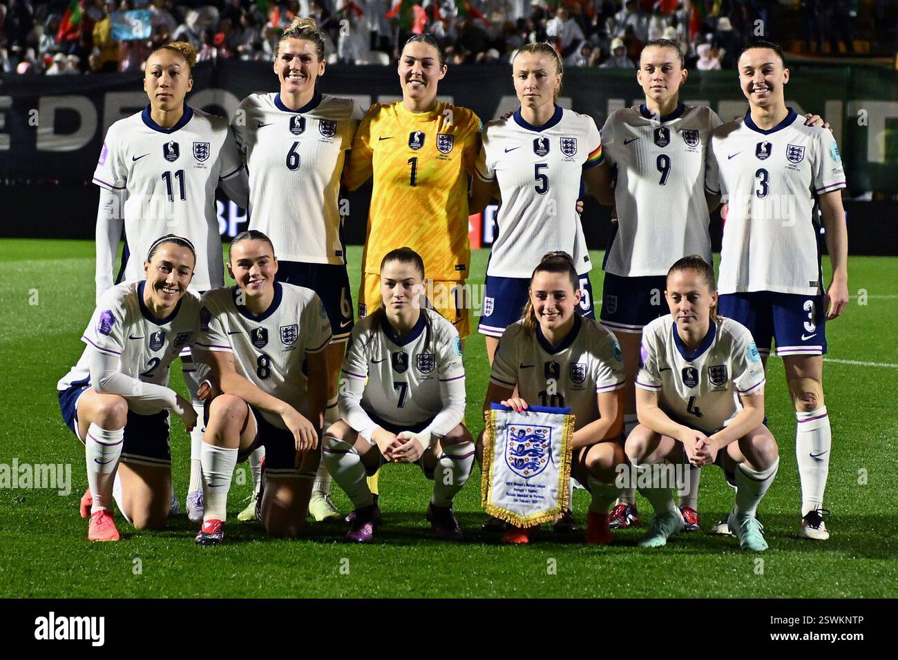 The England starting line up pose for a picture during the UEFA Women's ...