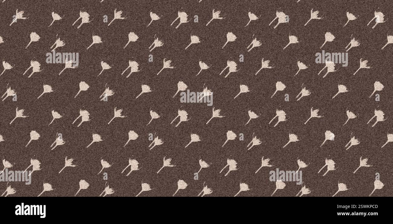 Mocha brown linen floral patterns seamless patterns border design ...