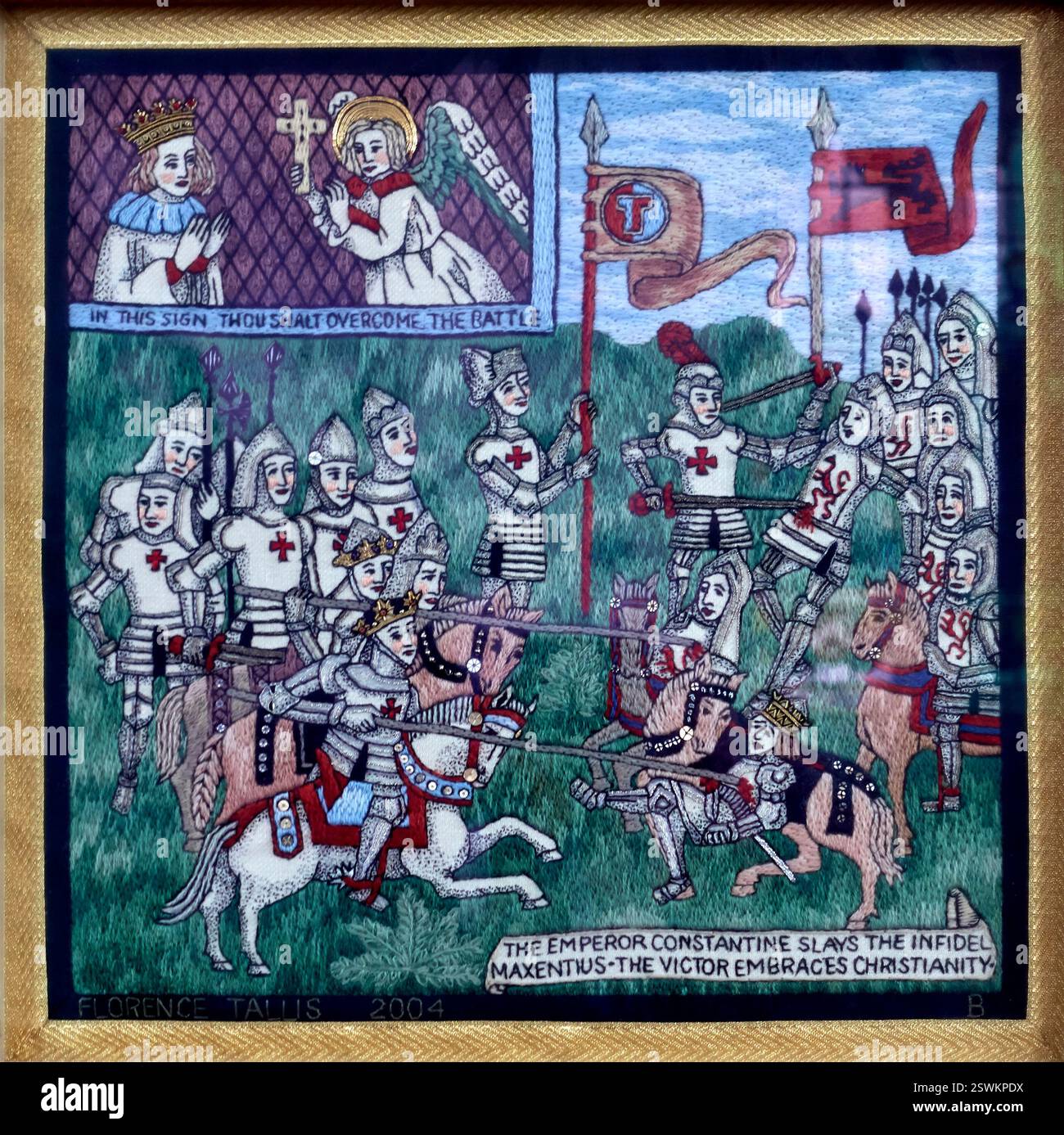 Embroidery of St Helena and her journey to deliver the original cross ...