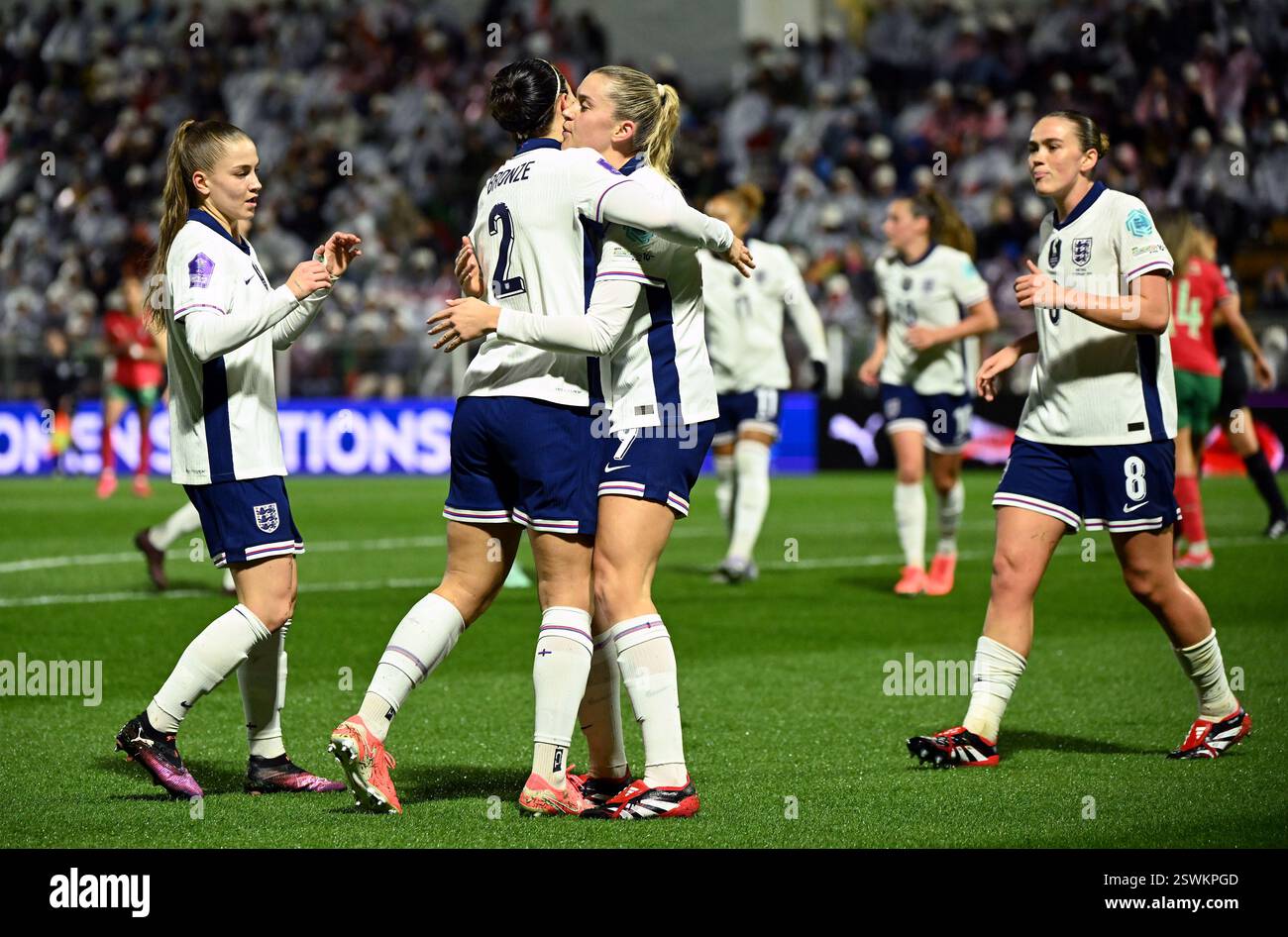 England's Alessia Russo celebrates scoring their side's first goal of ...