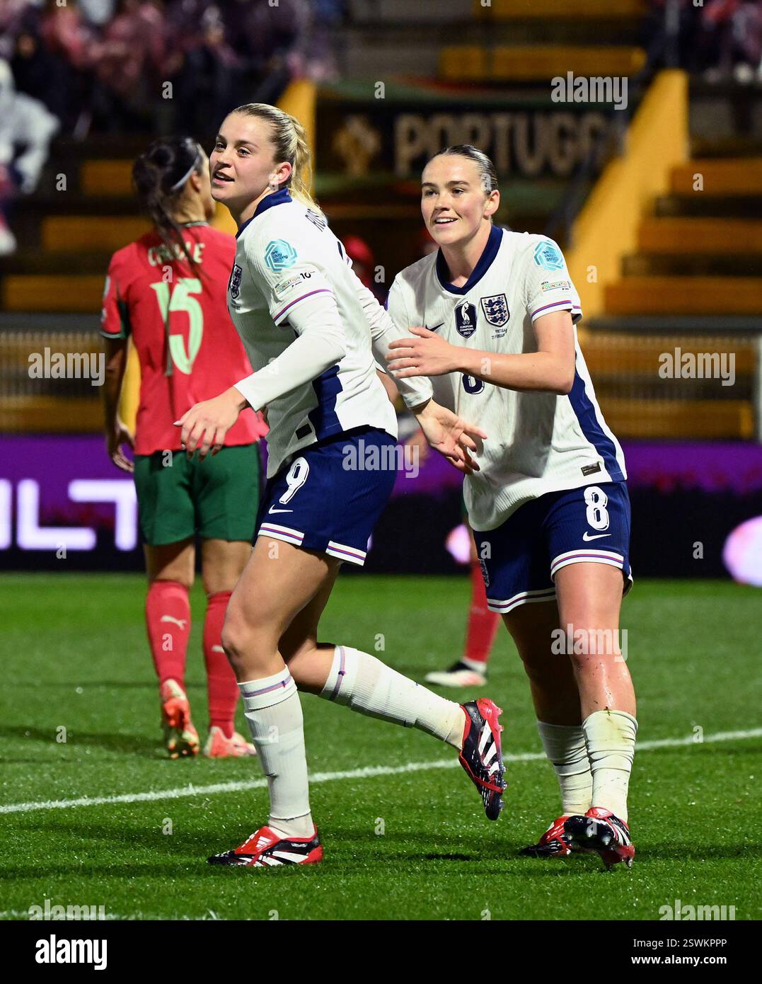 England's Alessia Russo celebrates scoring their side's first goal of ...