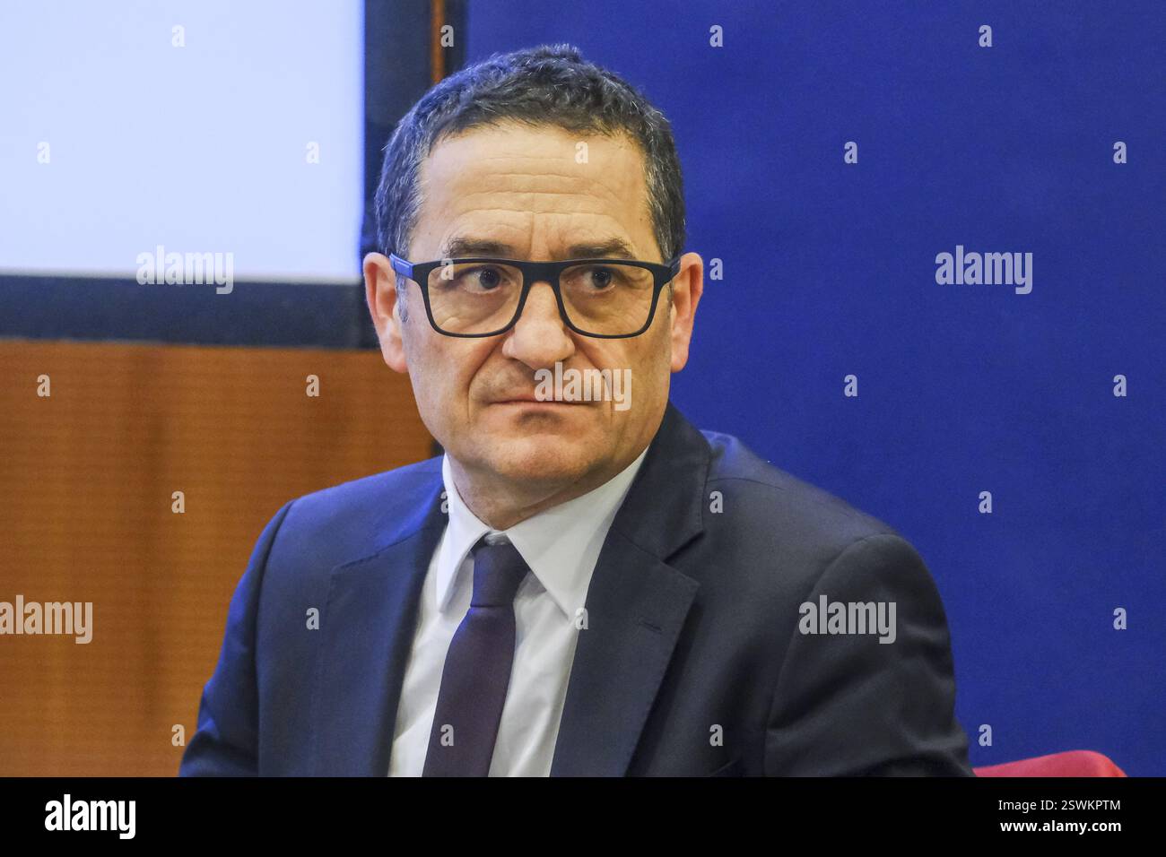 Napoli, Italy. 21st Feb, 2025. the CEO of FS Sistemi Urbani, a company ...