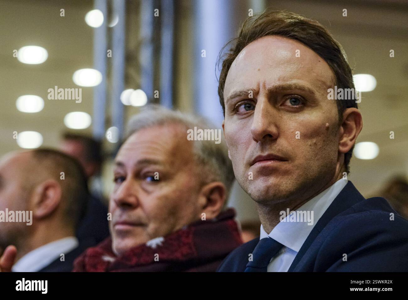Napoli, Italy. 21st Feb, 2025. Piero De Luca during the presentation of ...