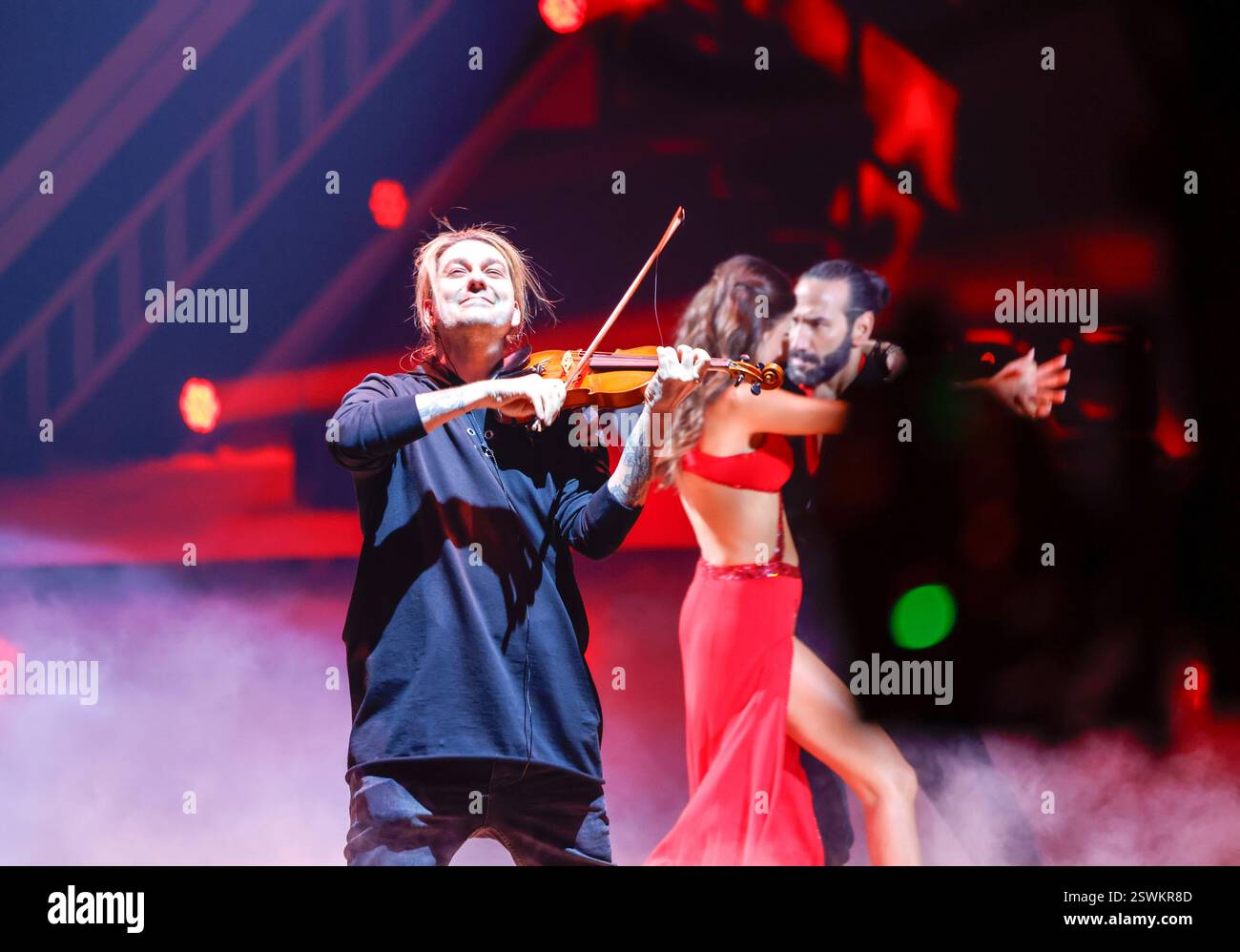 Cologne, Germany. 21st Feb, 2025. Star violinist David Garret plays in ...