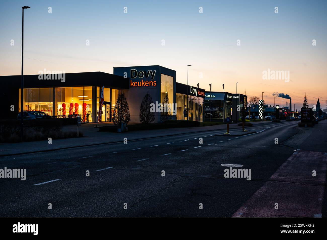 Showroom of the Dovy kitchen producing company, Tienen, Flemish Brabant ...