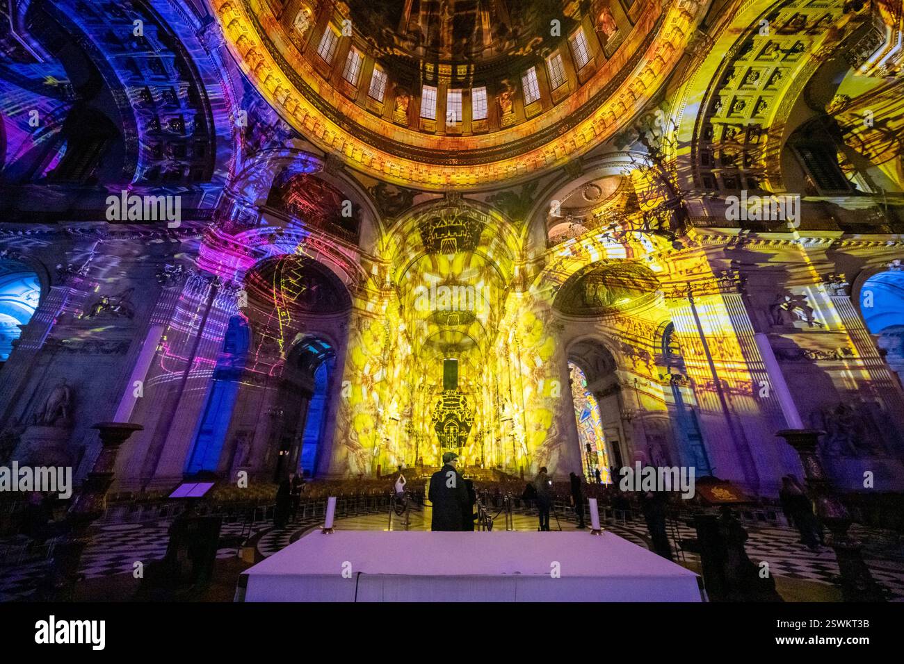 London, UK. 21 February 2025. Preview of ‘Luminous’ by Luxmuralis, an ...