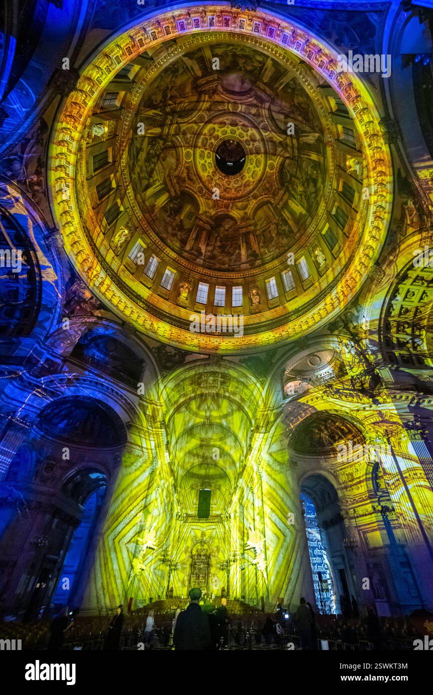 London, UK. 21 February 2025. Preview of ‘Luminous’ by Luxmuralis, an ...