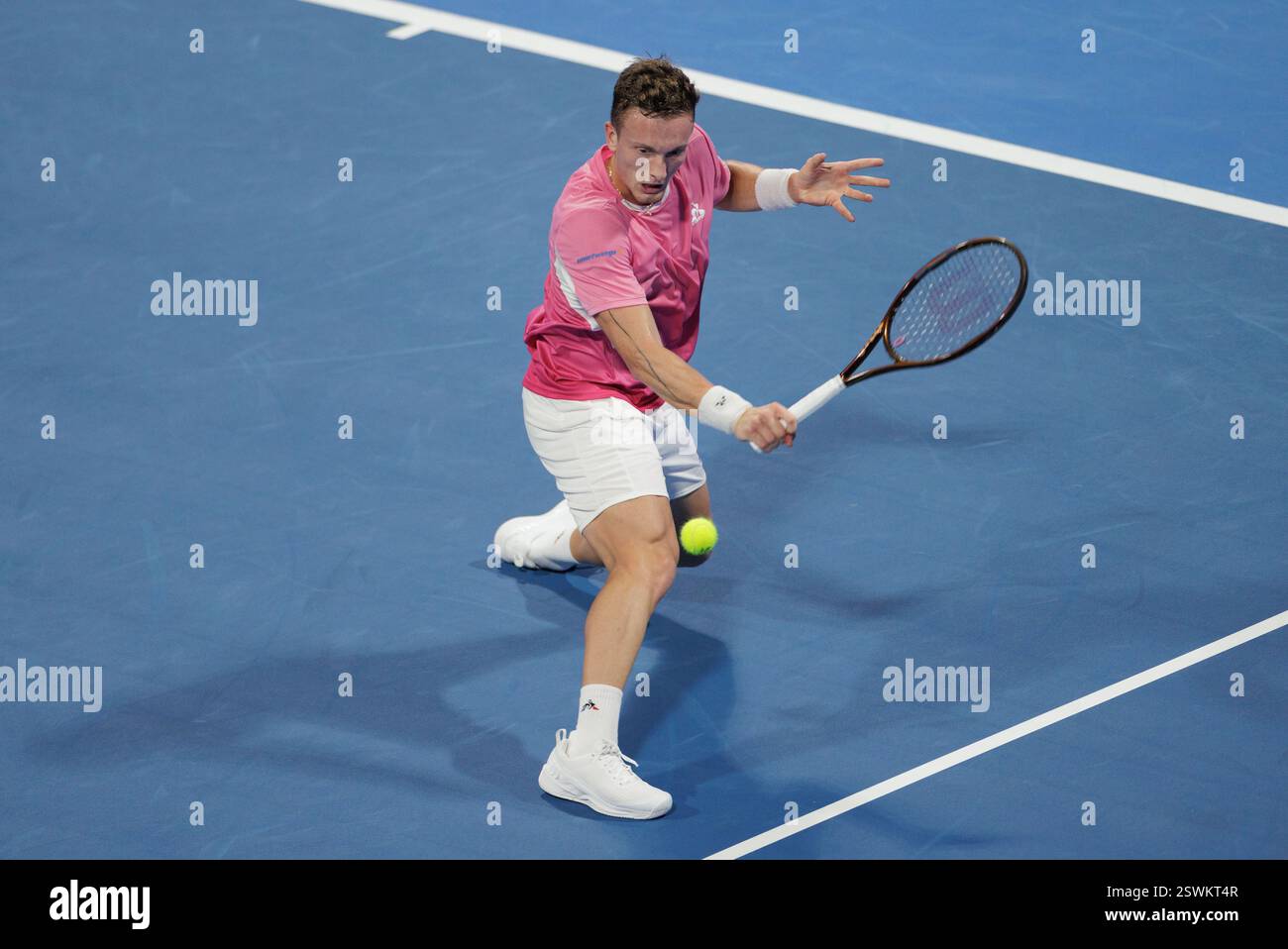 Doha, Qatar. 21st Feb, 2025. Jiri Lehecka of Czech Republic during the ...