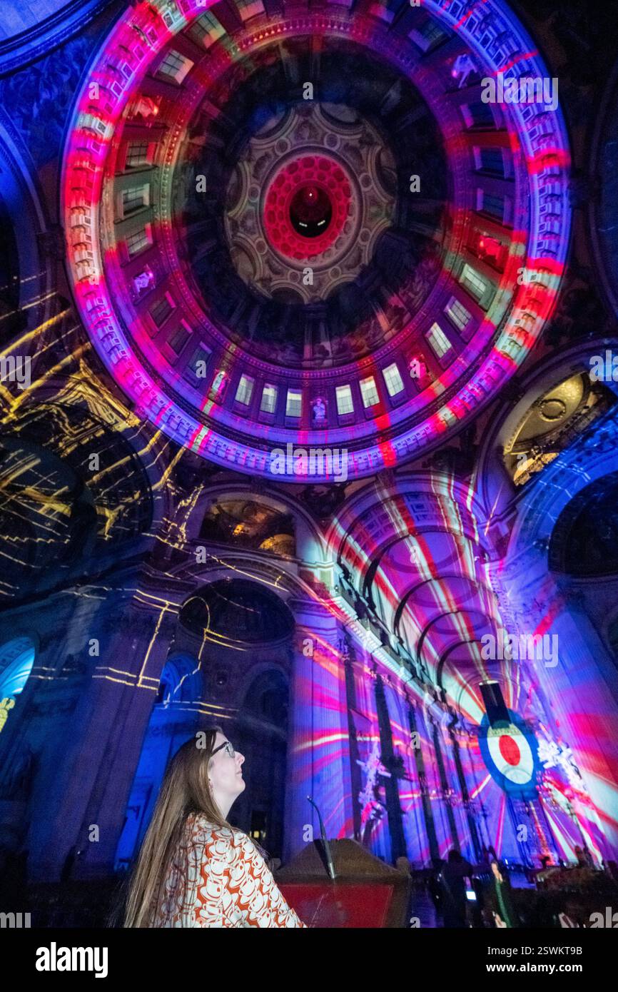 London, UK. 21 February 2025. Preview of ‘Luminous’ by Luxmuralis, an ...