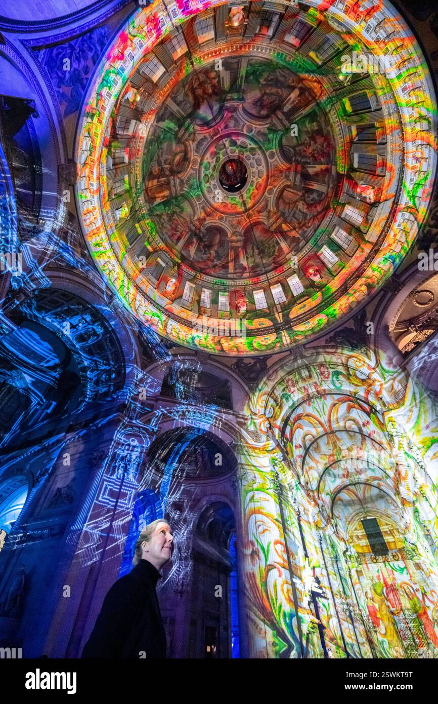 London, UK. 21 February 2025. Preview of ‘Luminous’ by Luxmuralis, an ...