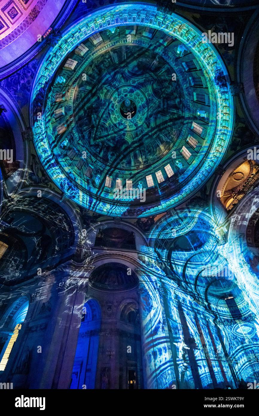 London, UK. 21 February 2025. Preview of ‘Luminous’ by Luxmuralis, an ...