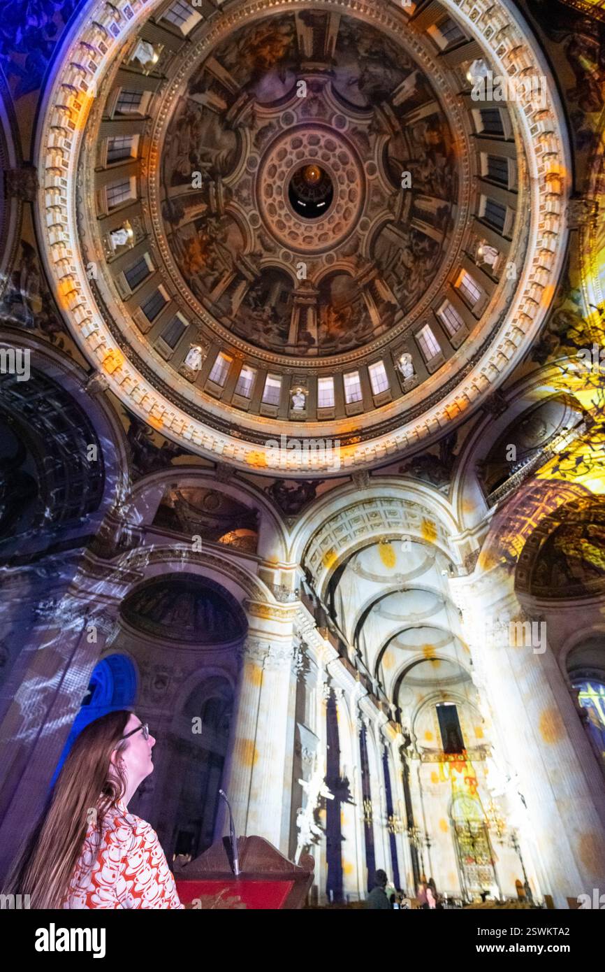 London, UK. 21 February 2025. Preview of ‘Luminous’ by Luxmuralis, an ...