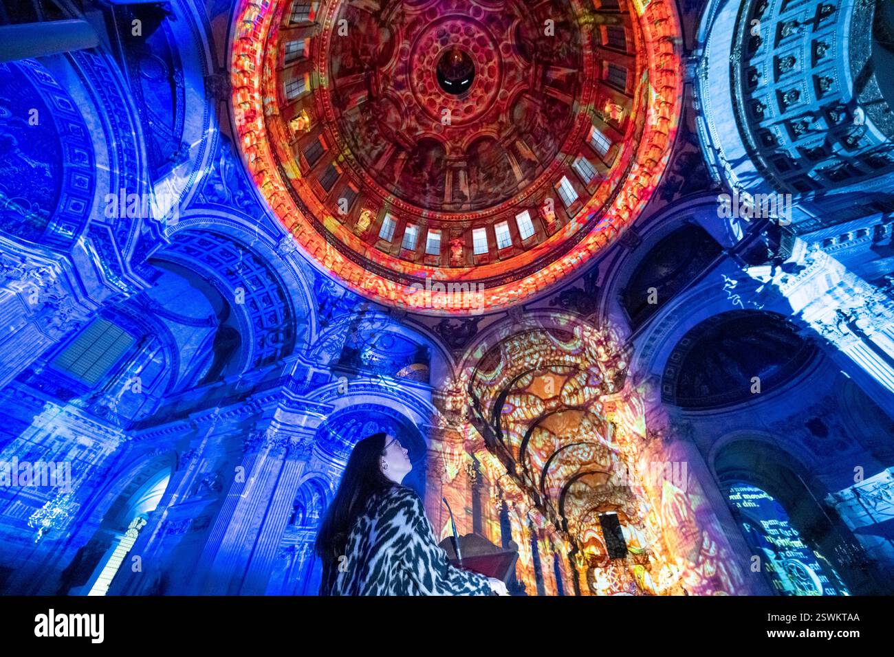 London, UK. 21 February 2025. Preview of ‘Luminous’ by Luxmuralis, an ...