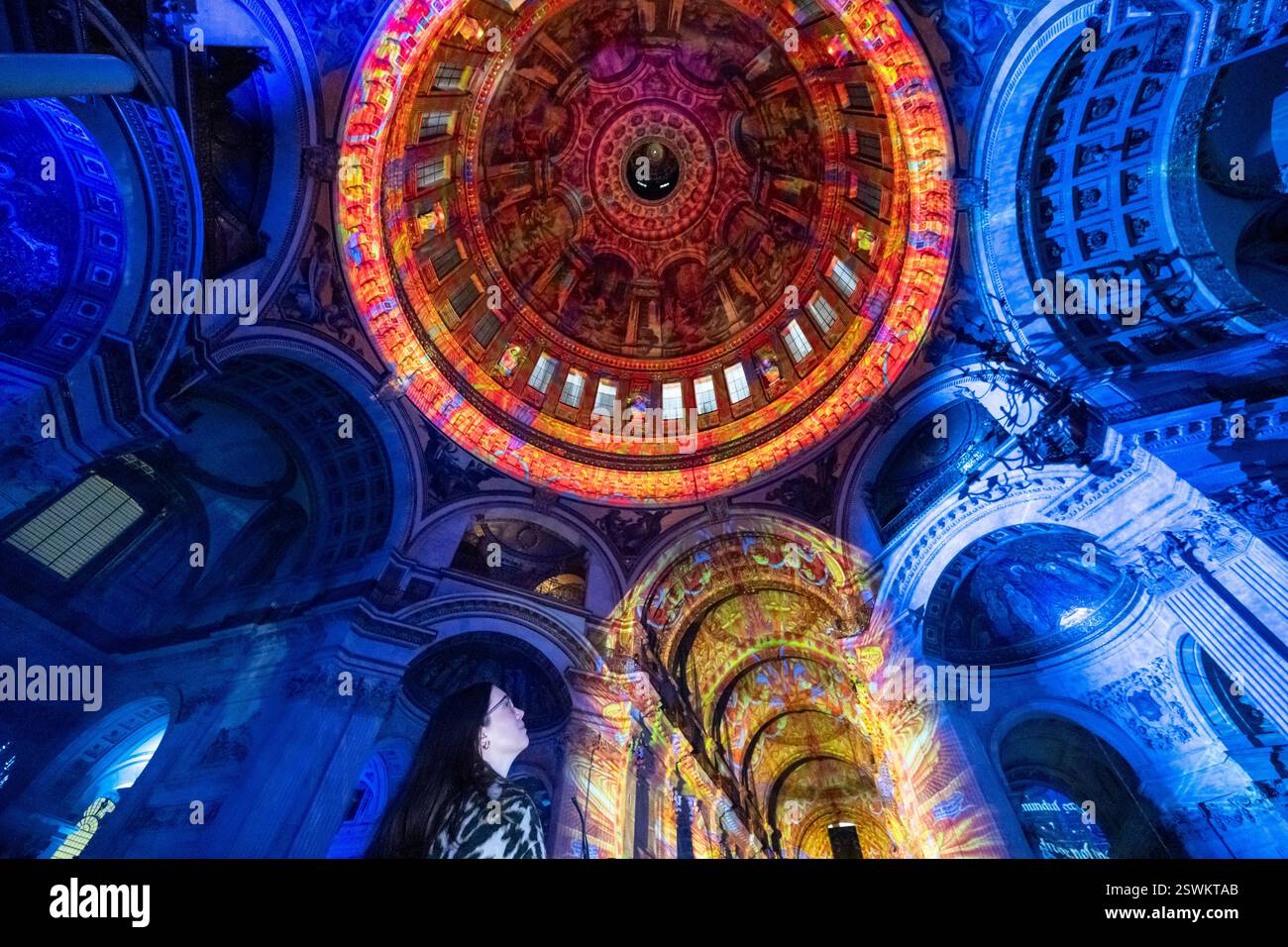 London, UK. 21 February 2025. Preview of ‘Luminous’ by Luxmuralis, an ...