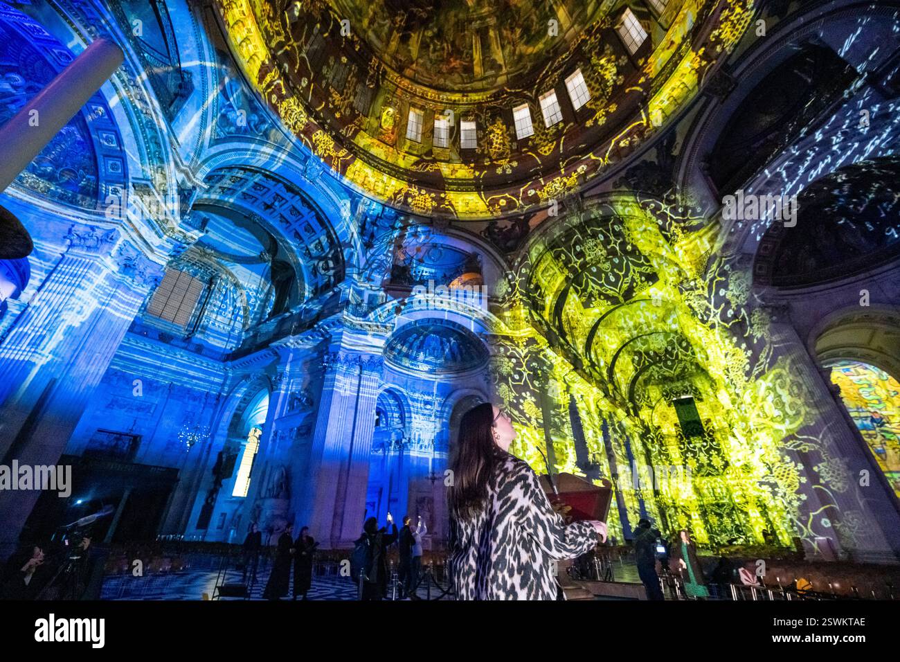 London, UK. 21 February 2025. Preview of ‘Luminous’ by Luxmuralis, an ...