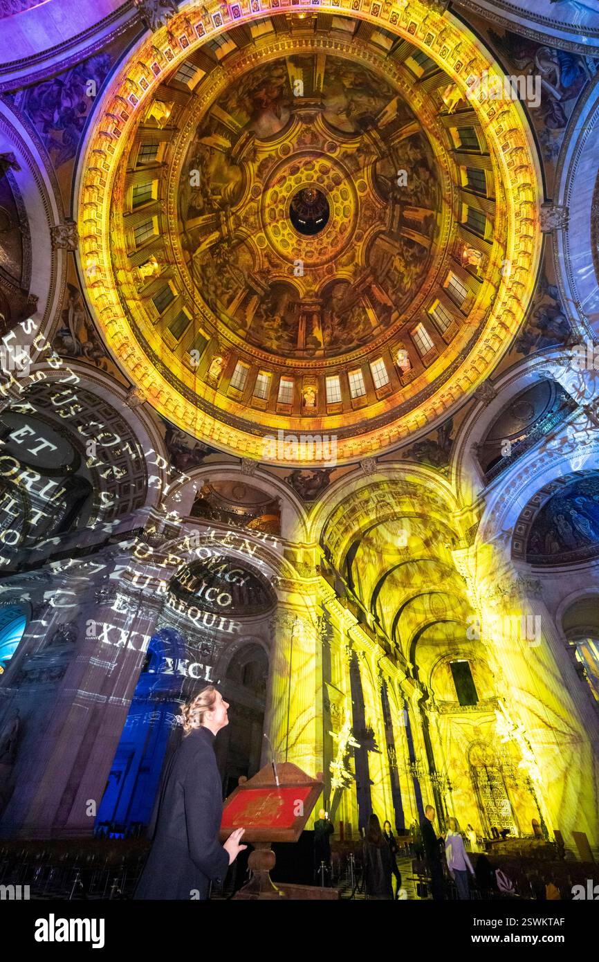 London, UK. 21 February 2025. Preview of ‘Luminous’ by Luxmuralis, an ...