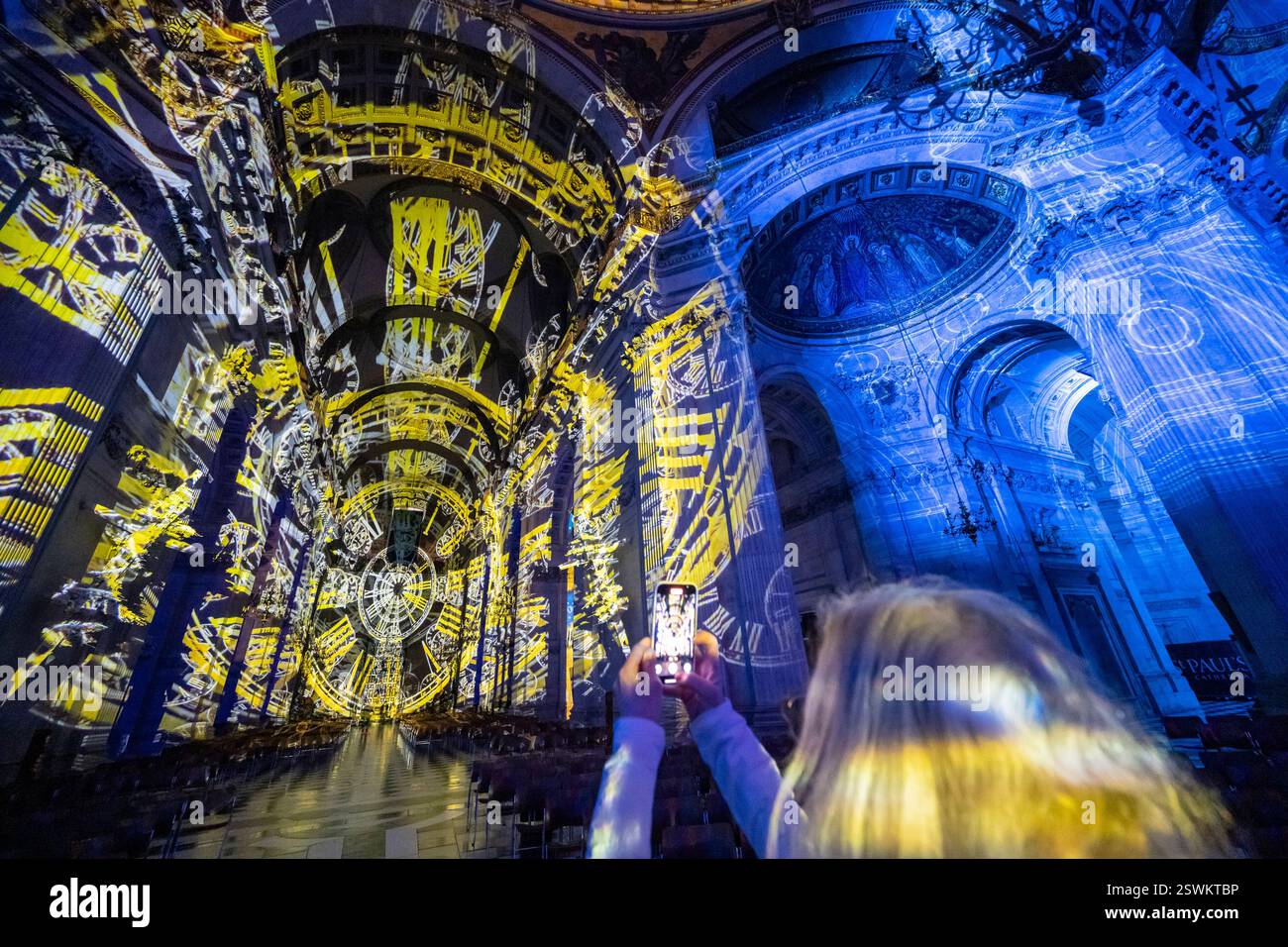 London, UK. 21 February 2025. Preview of ‘Luminous’ by Luxmuralis, an ...