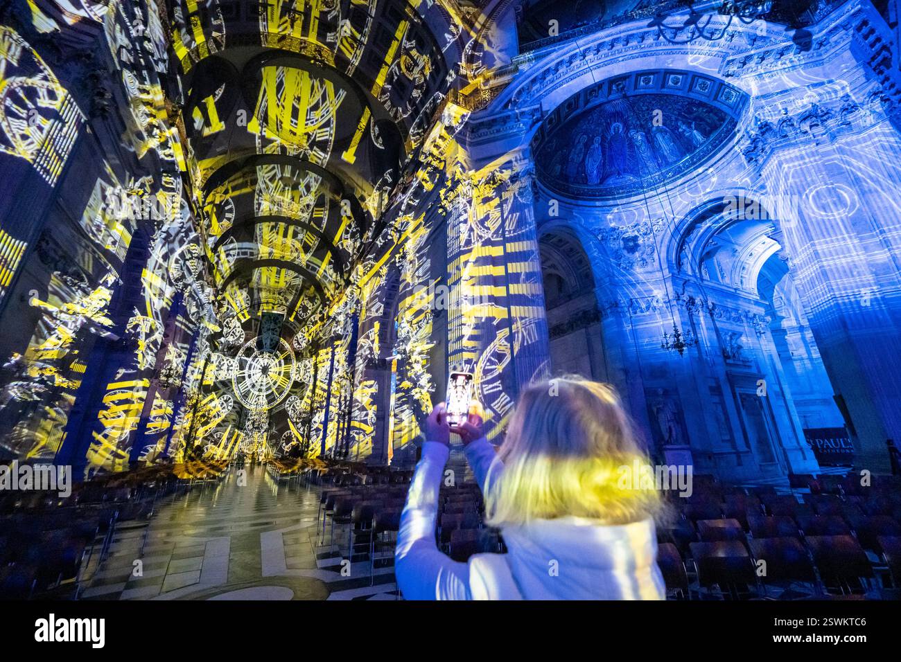 London, UK. 21 February 2025. Preview of ‘Luminous’ by Luxmuralis, an ...